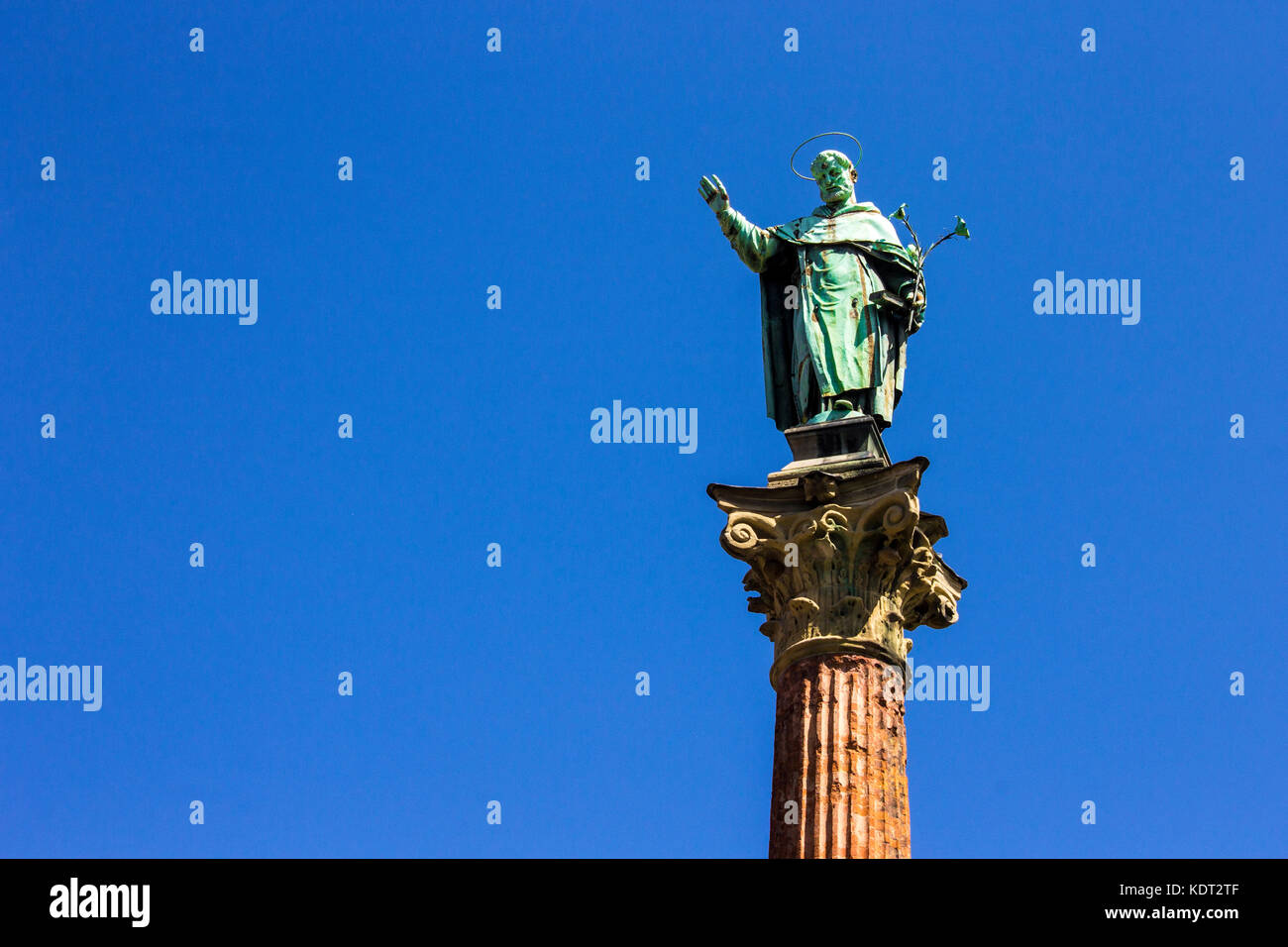 The column of Saint Dominic in Bologna, Italy Stock Photo - Alamy