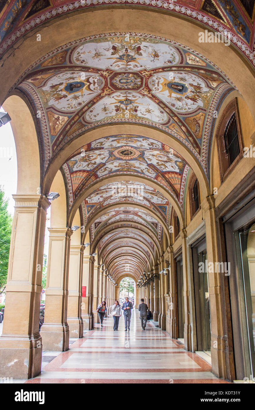 The Porticoes of the medieval city of Bologna, Italy, part of the ...