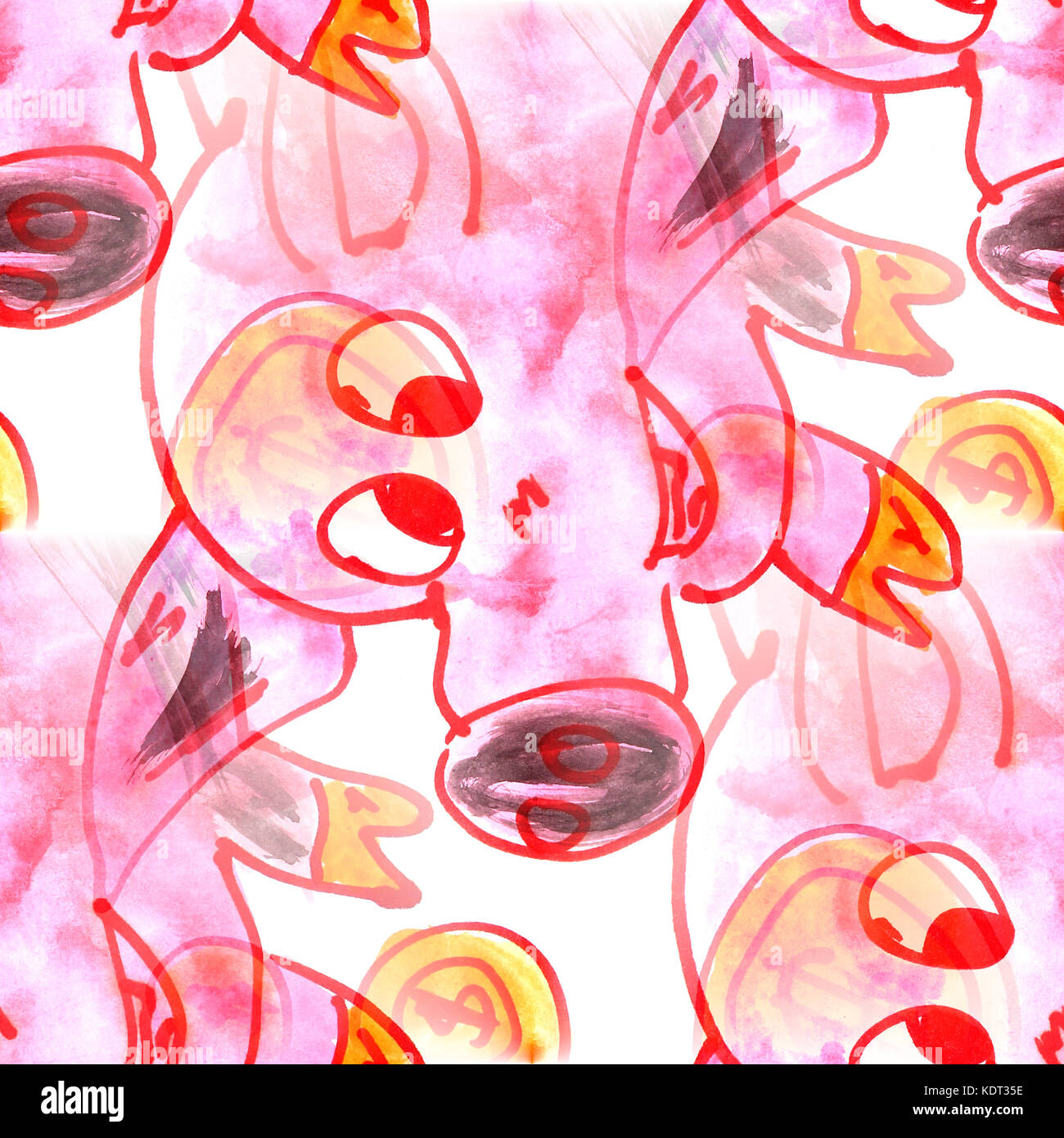 Mural background seamless pig pattern background texture wall Stock ...