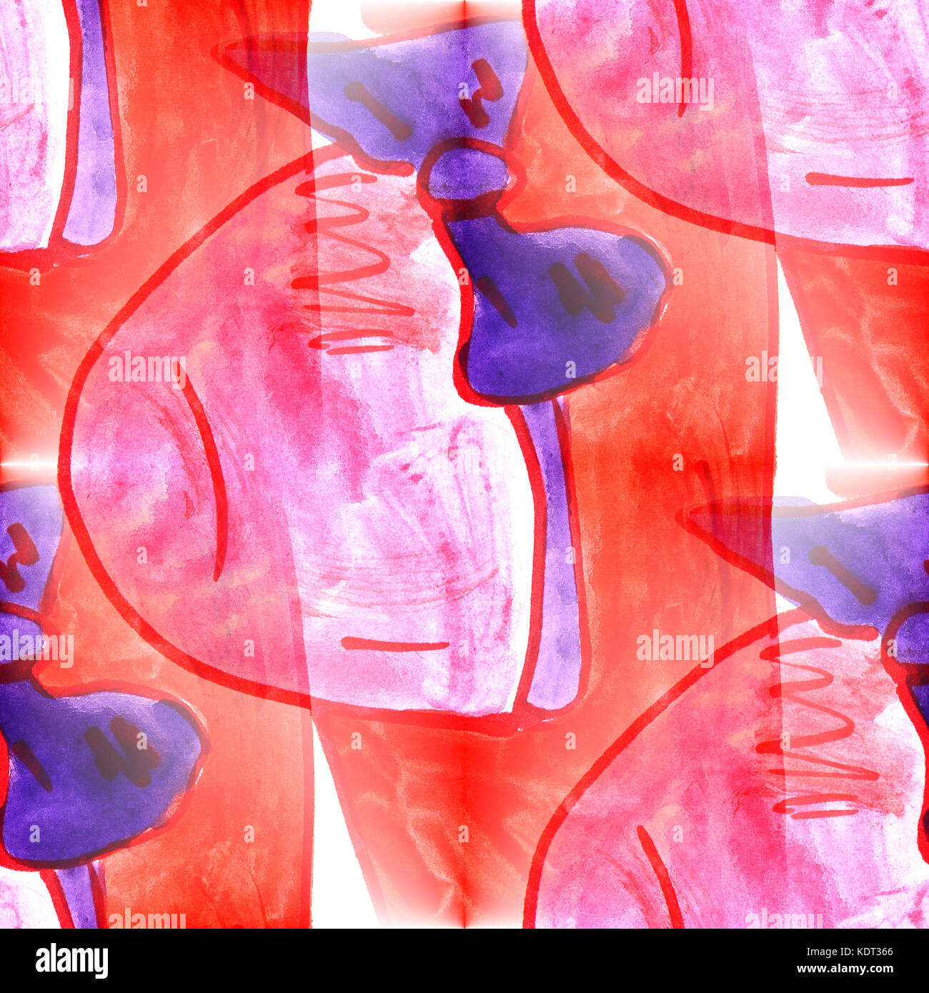 Mural background seamless red hat pattern background texture Stock ...