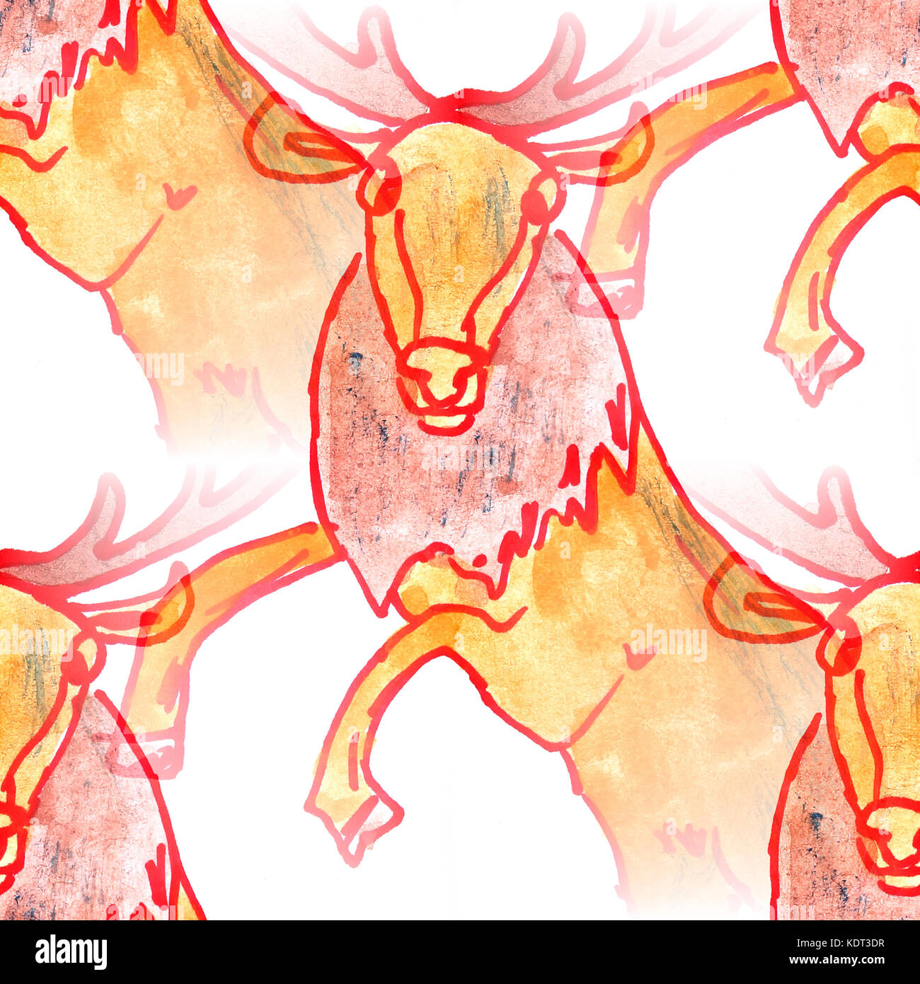 Mural background seamless pattern deer background texture wallp Stock ...