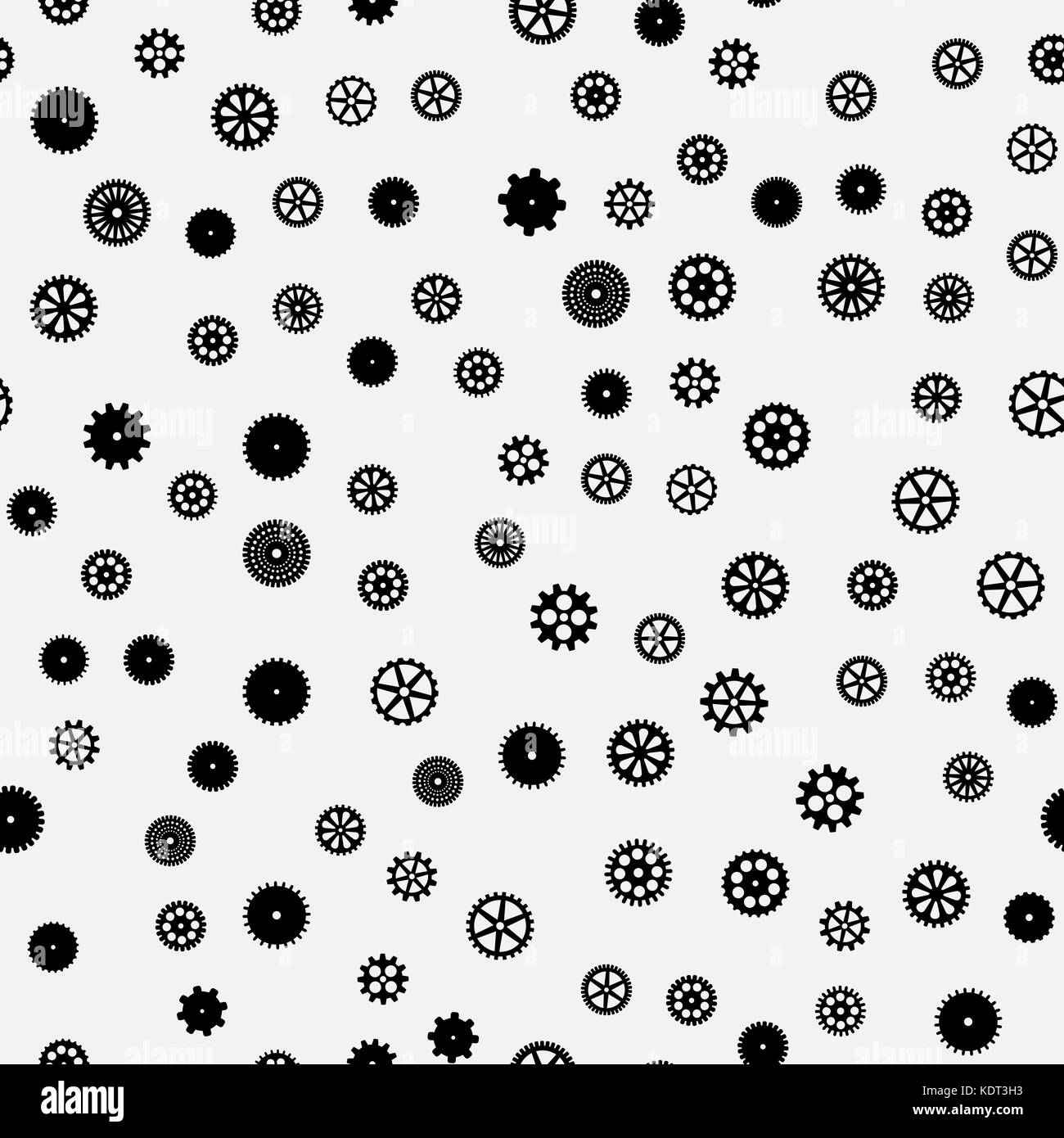 abstract vector black flat gears seamless pattern Stock Vector Image ...