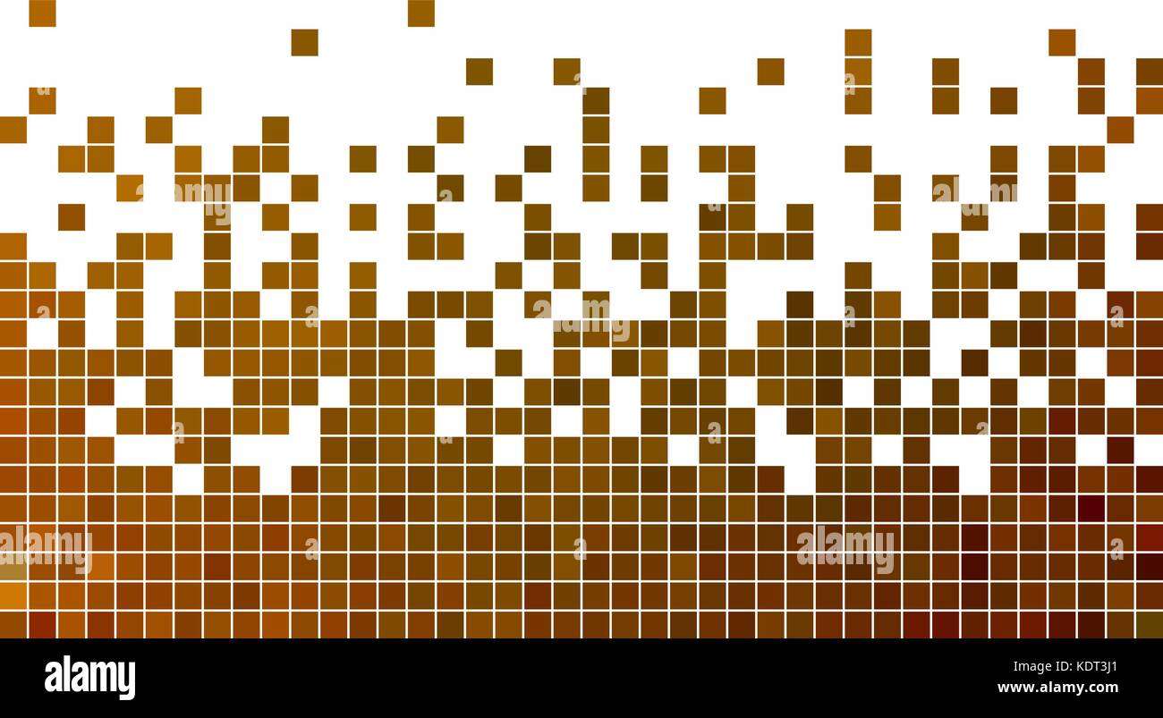 abstract vector square pixel mosaic background - brown Stock Vector ...
