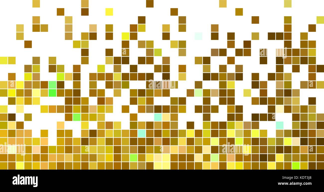 abstract vector square pixel mosaic background - yellow Stock Vector ...