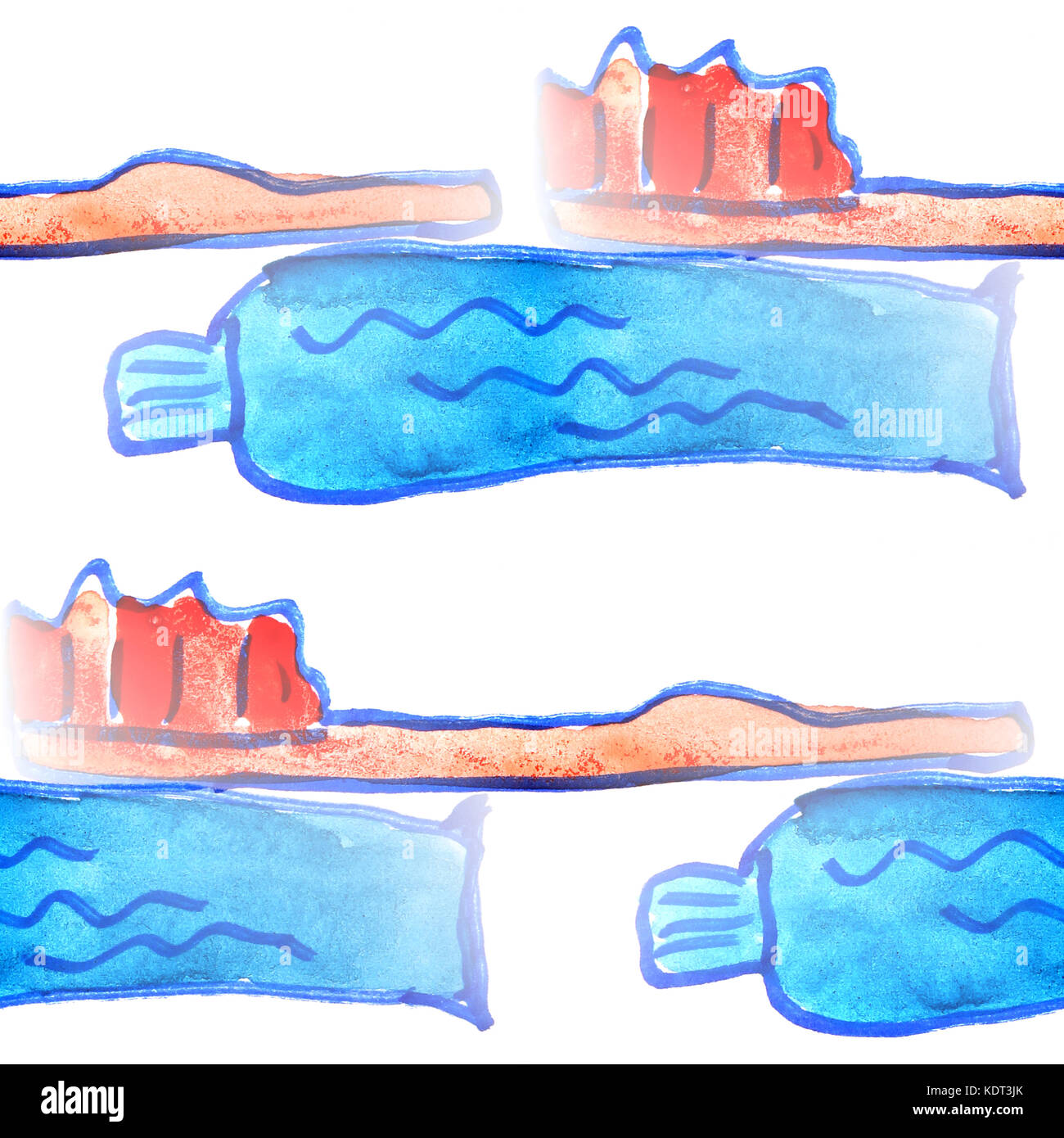 Mural background seamless pattern toothbrush, toothpaste backgr Stock ...