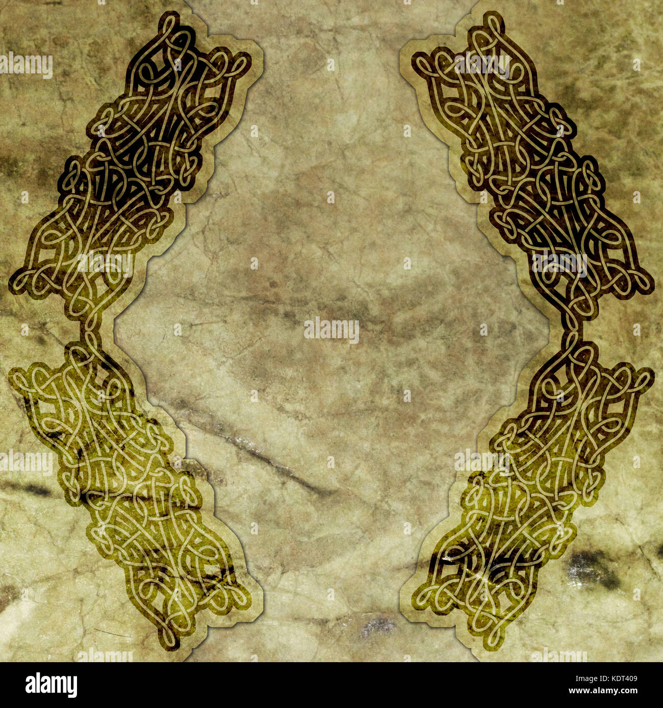 Old paper with celtic pattern Stock Photo - Alamy