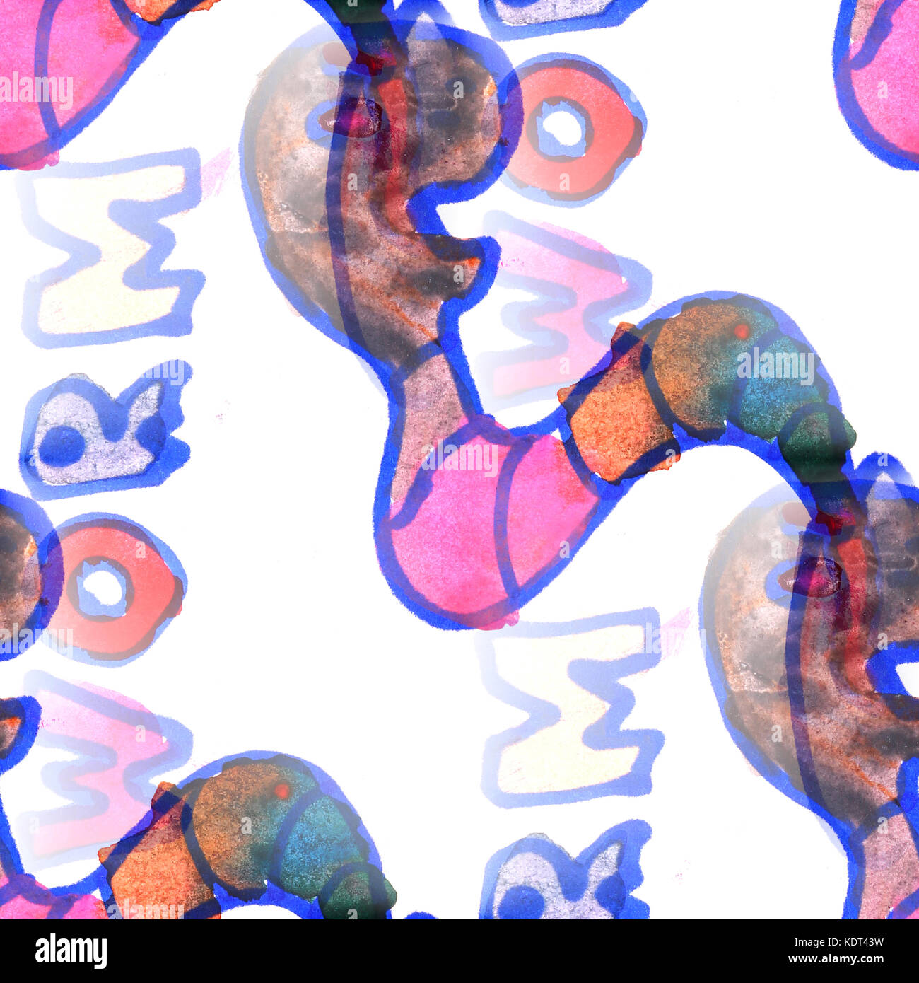 Watercolor worm hi-res stock photography and images - Alamy