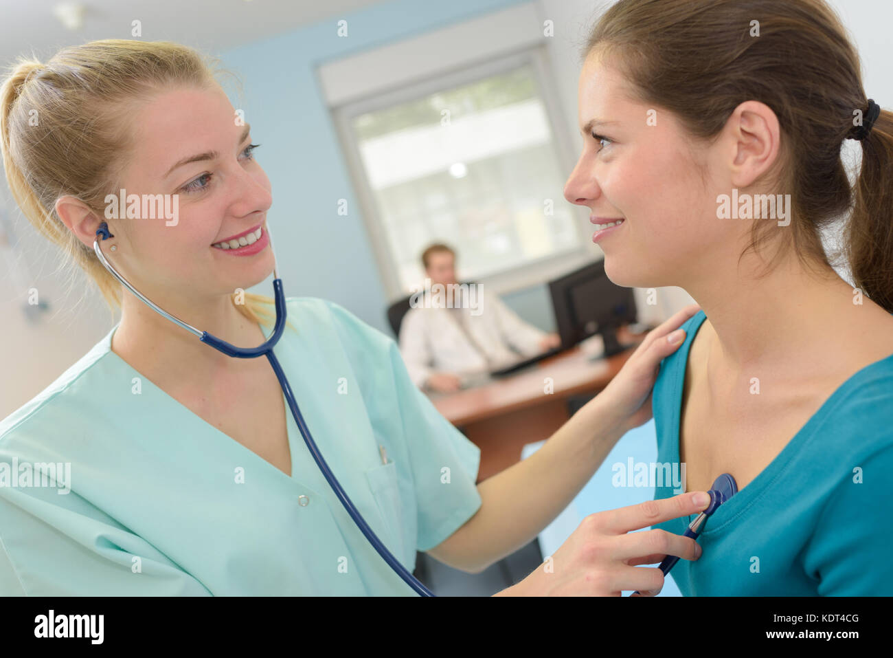 checking heart rate Stock Photo - Alamy