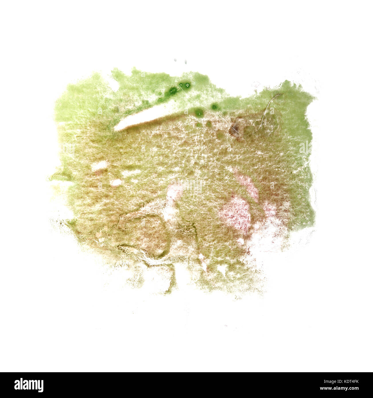 abstract The green drawing stroke ink watercolor brush water col Stock ...