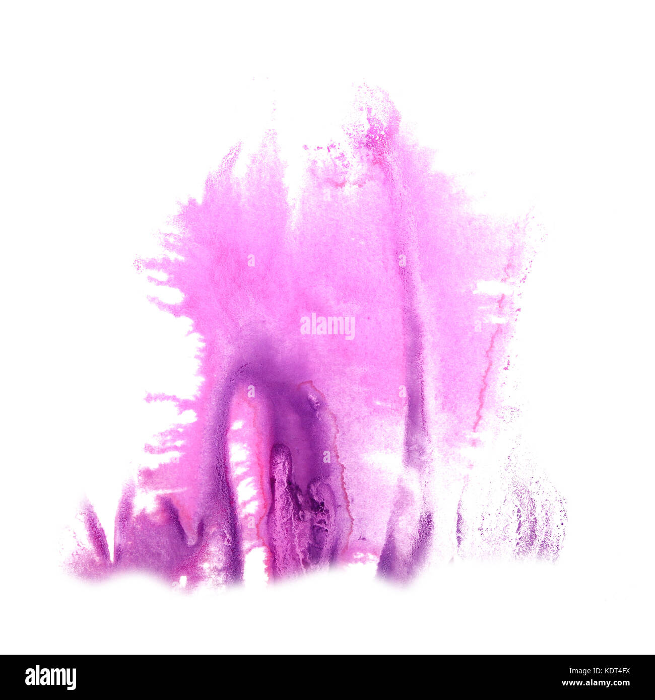 abstract The lilac drawing stroke ink watercolor brush water col Stock ...
