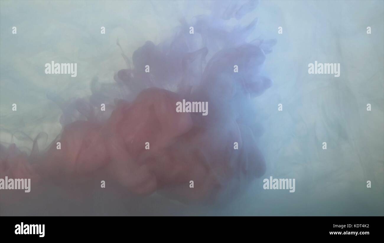 Dark pink smoke wisp drops against white background. Pink-purple color ...