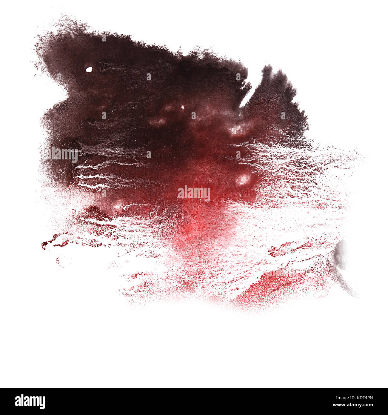 abstract Red, black drawing stroke ink watercolor brush water color ...
