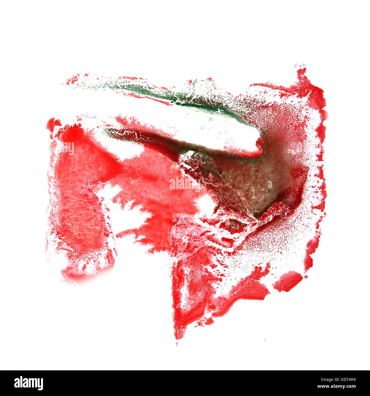 abstract Red, green drawing stroke ink watercolor brush water color ...