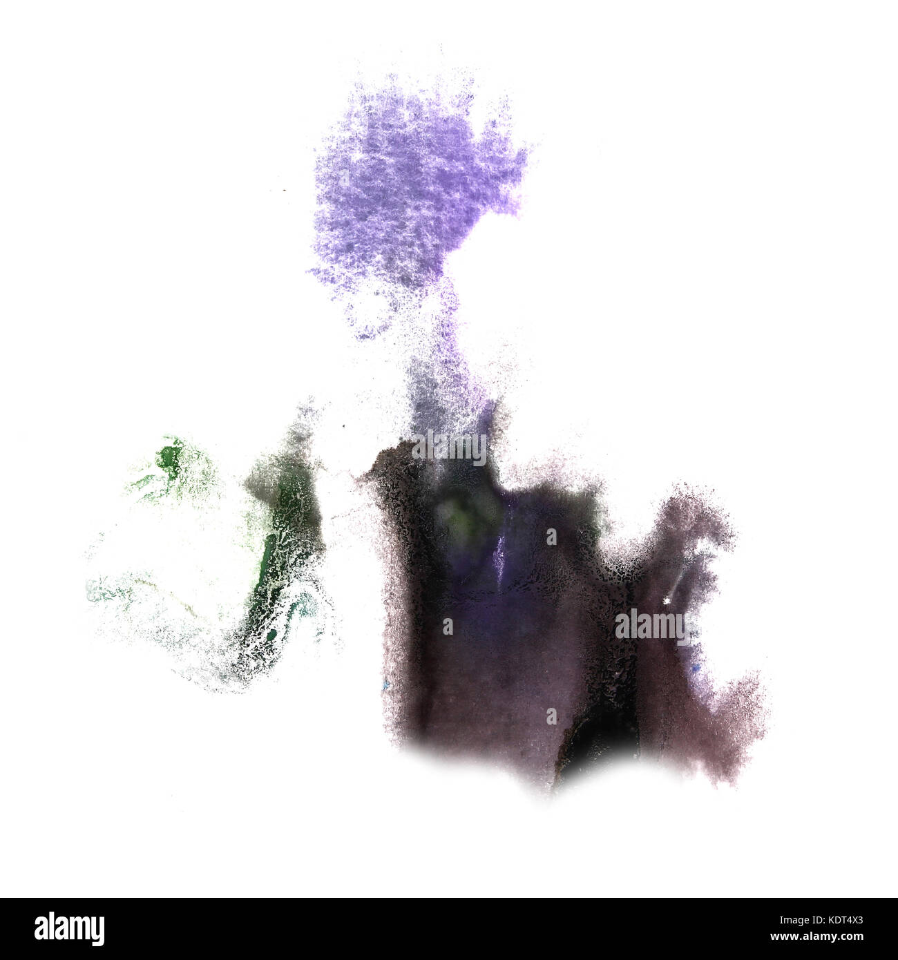 art Lilac, blackwatercolor ink paint blob watercolour splash colorful ...