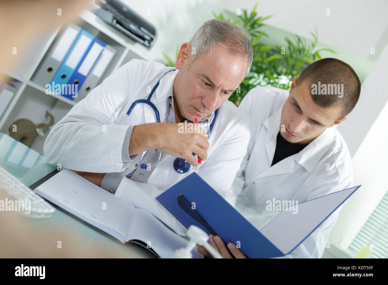 doctor and student doctor is explaining something Stock Photo - Alamy