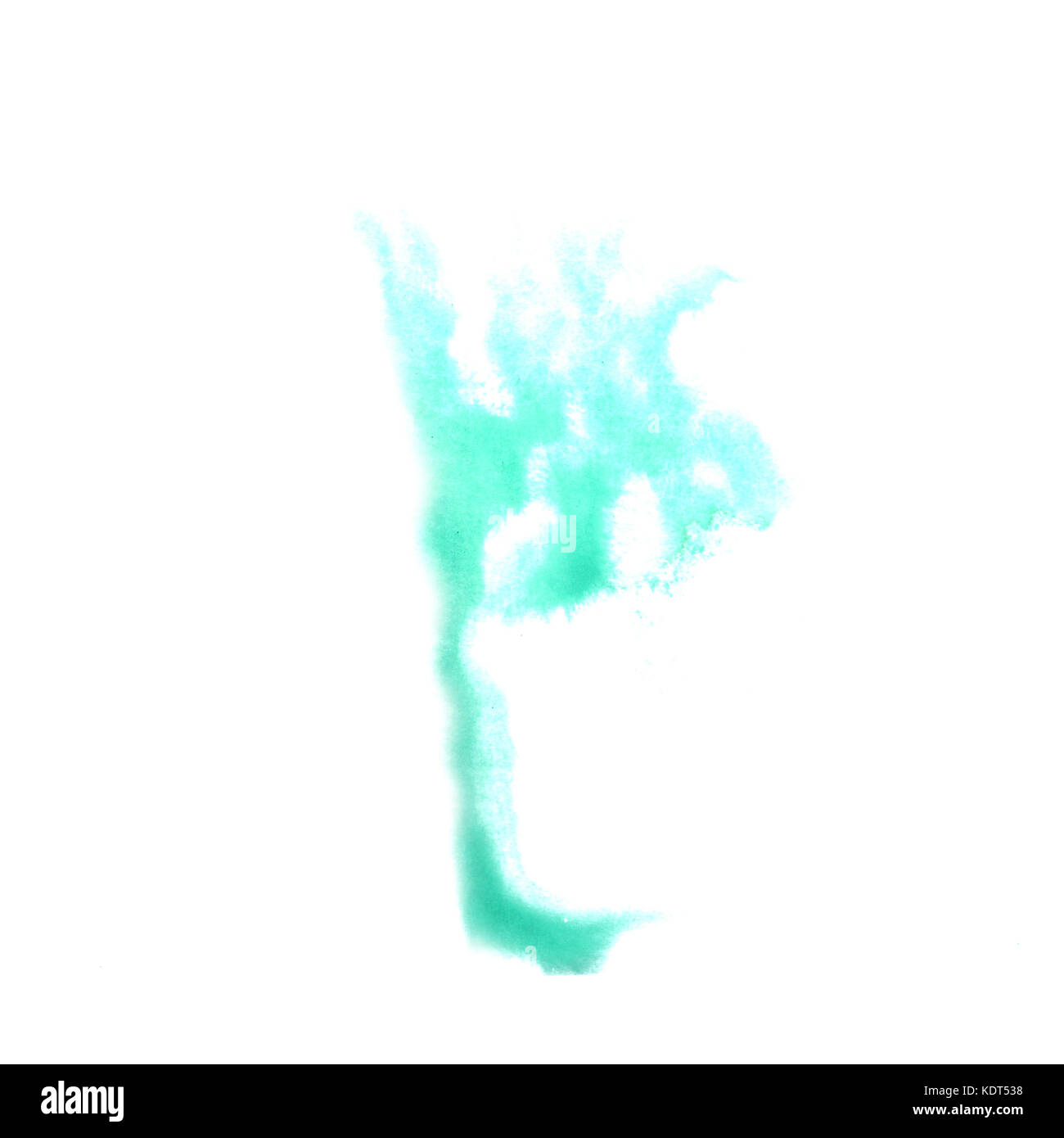 art The green watercolor ink paint blob watercolour splash color Stock ...