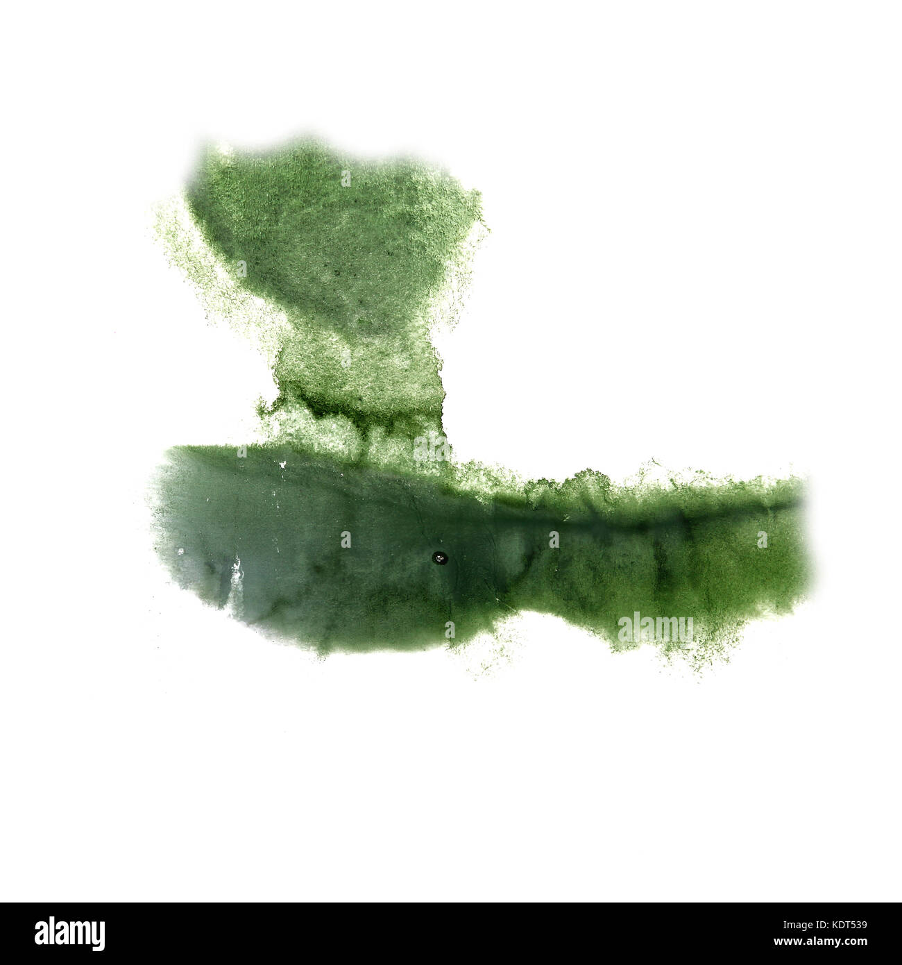art The green watercolor ink paint blob watercolour splash colorful ...