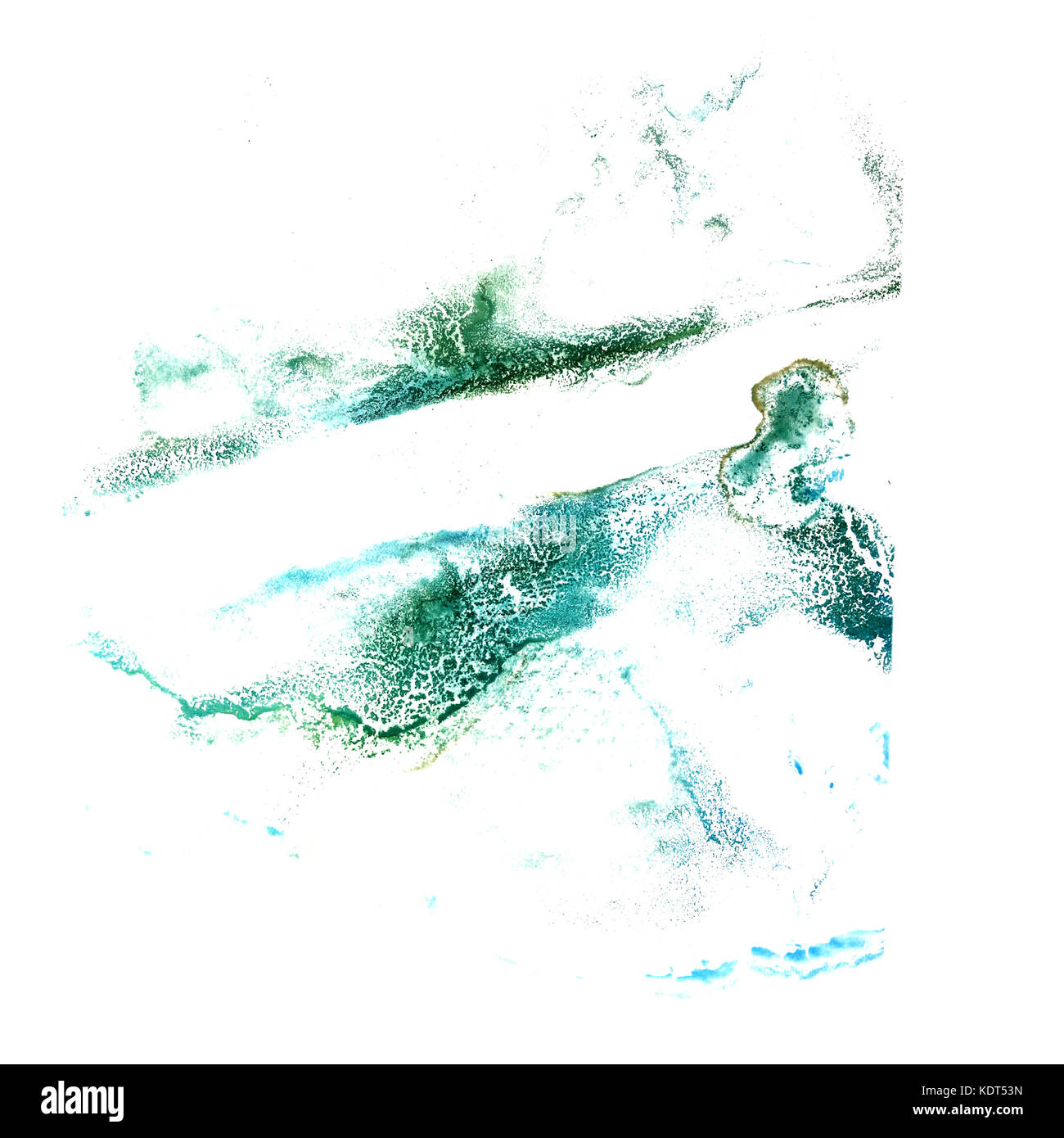 art The green watercolor ink paint blob watercolour splash color Stock ...