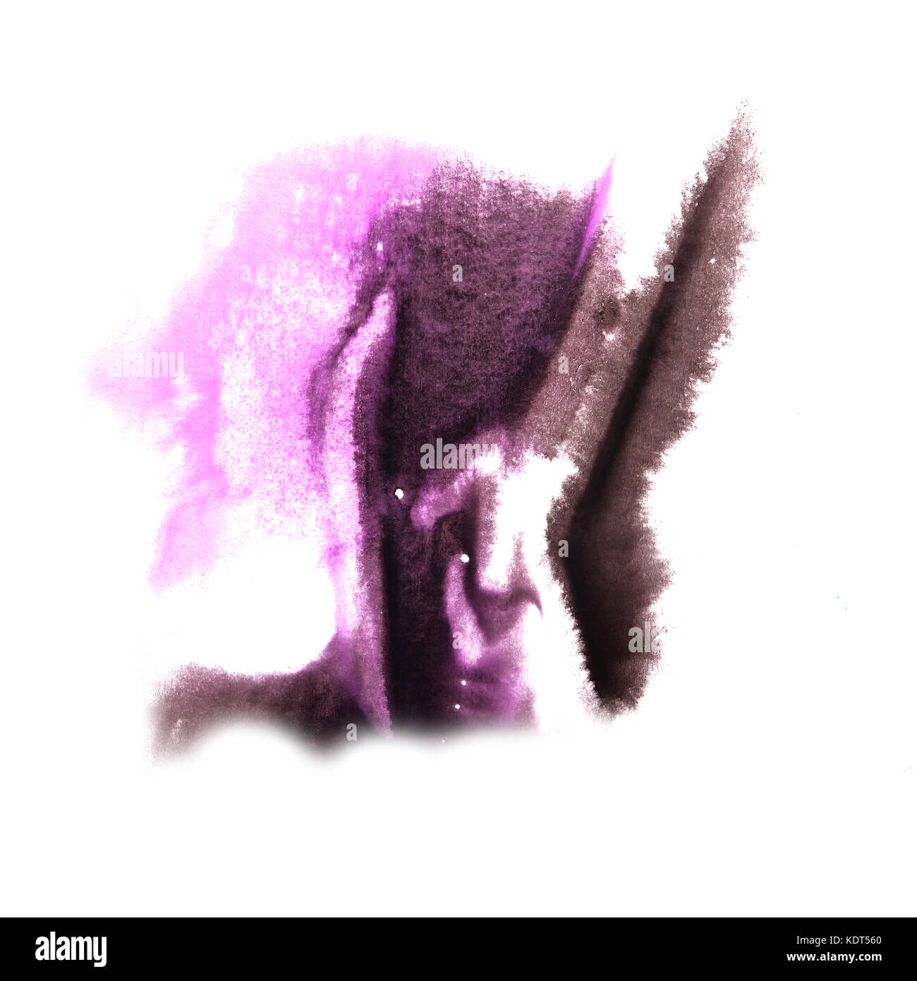 art Violet, black watercolor ink paint blob watercolour splash colorful ...