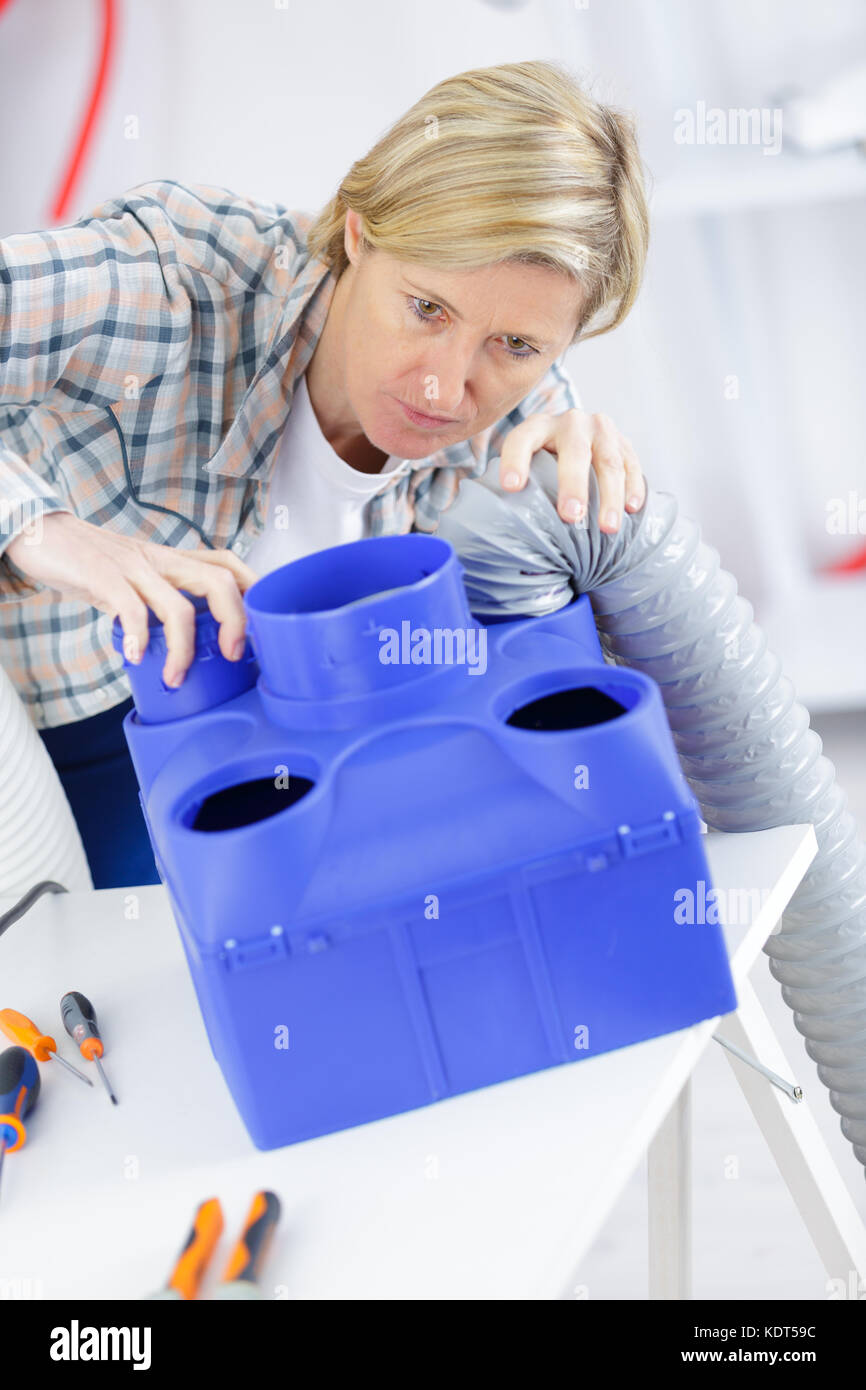 assembling the ventilation box Stock Photo - Alamy