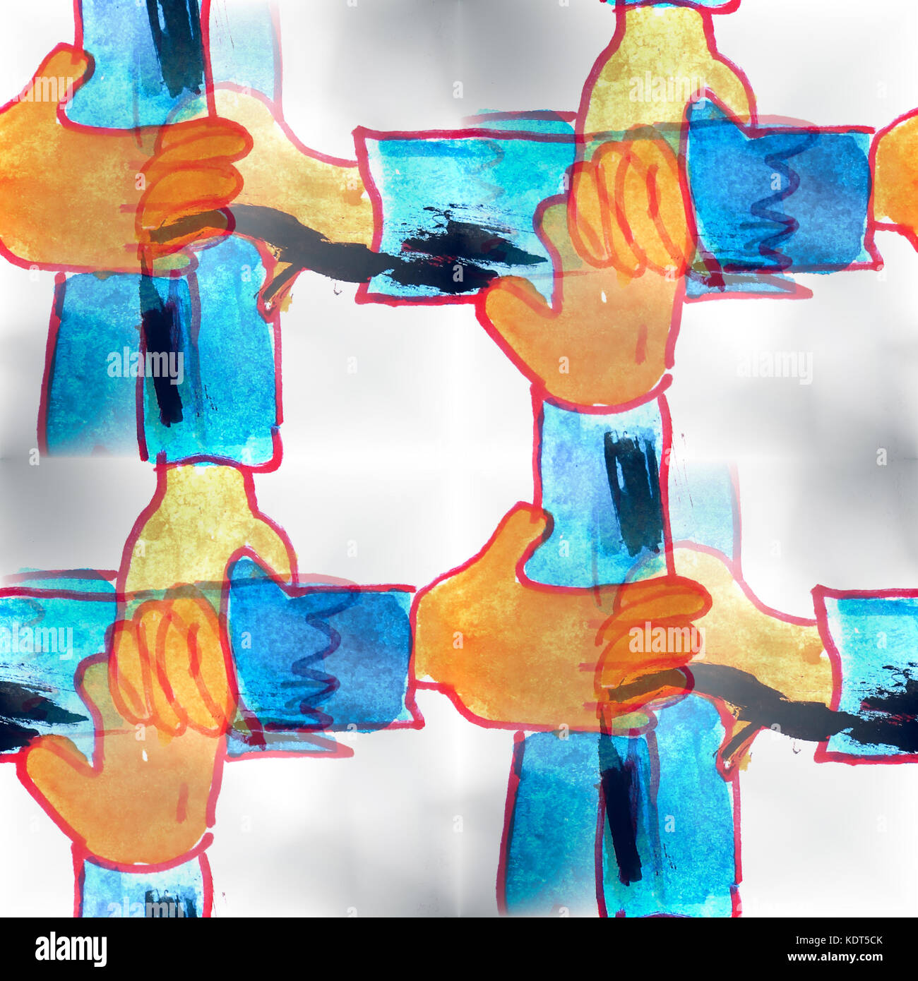 Mural background seamless hands pattern background texture wa Stock ...