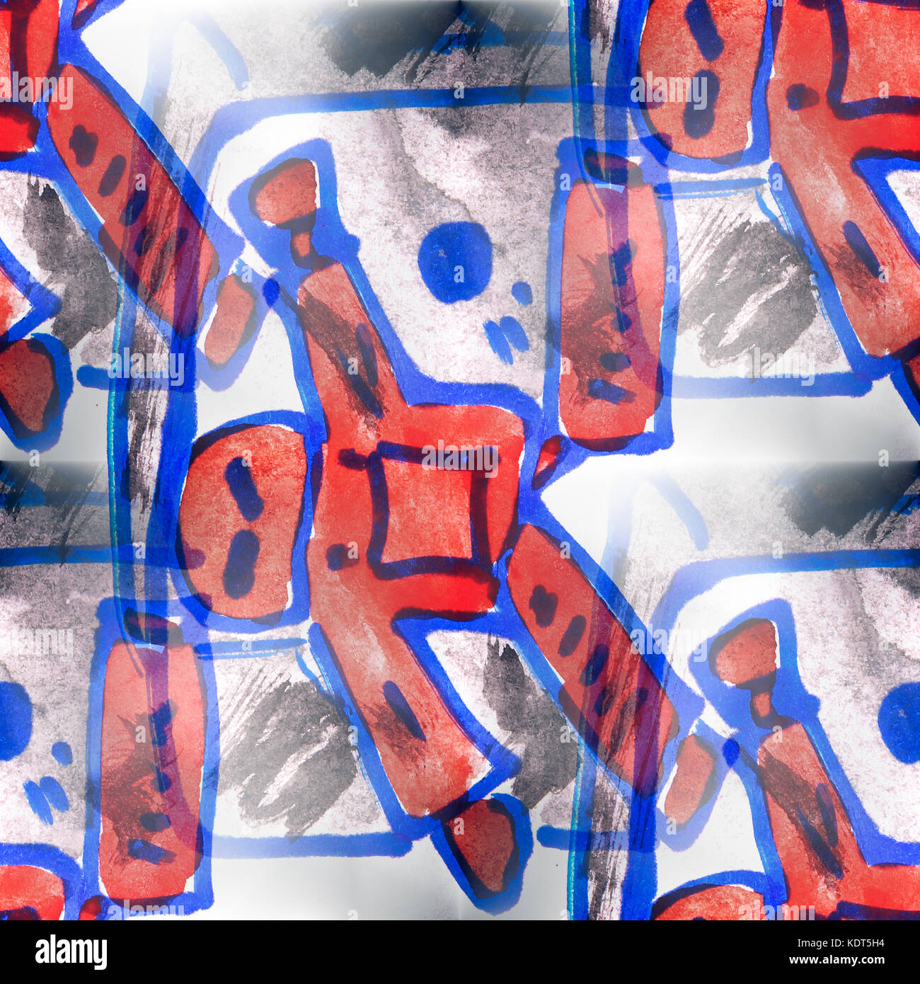 Mural background seamless robot pattern background texture wa Stock ...