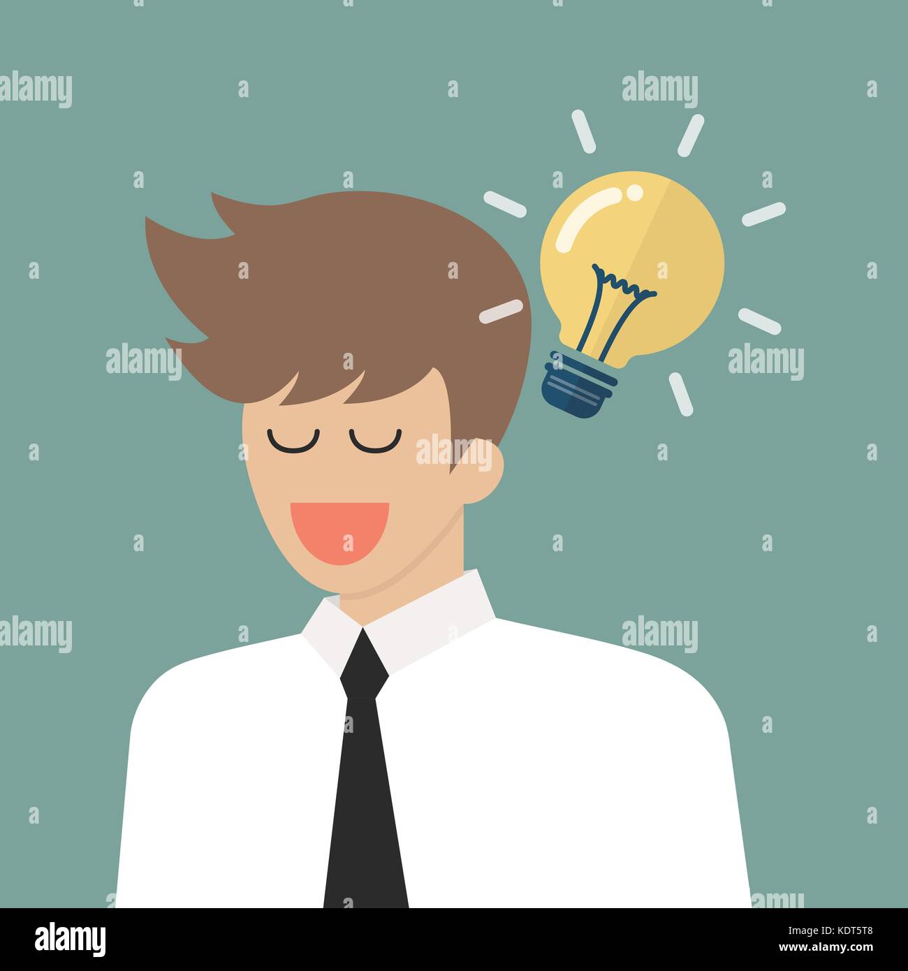 Man thinking a new idea. Vector illustration Stock Vector Image & Art ...