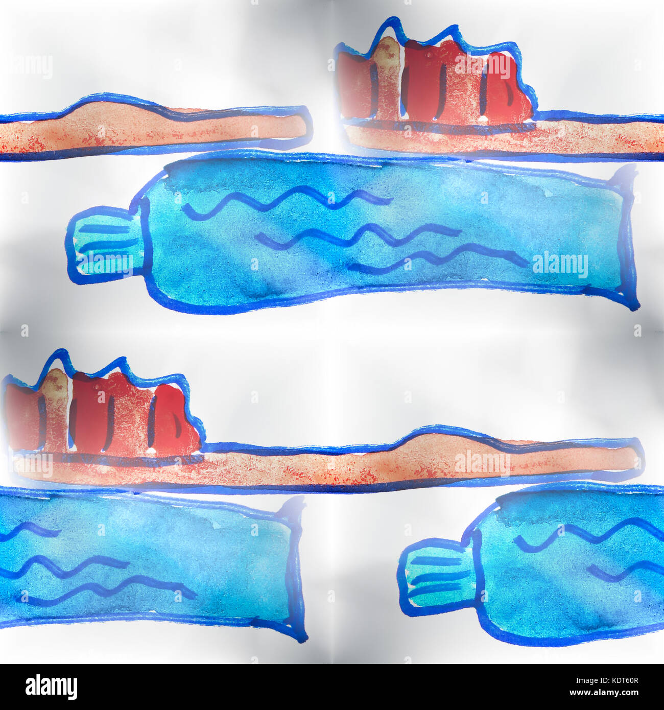 Mural background seamless pattern toothbrush, toothpaste backgr Stock ...