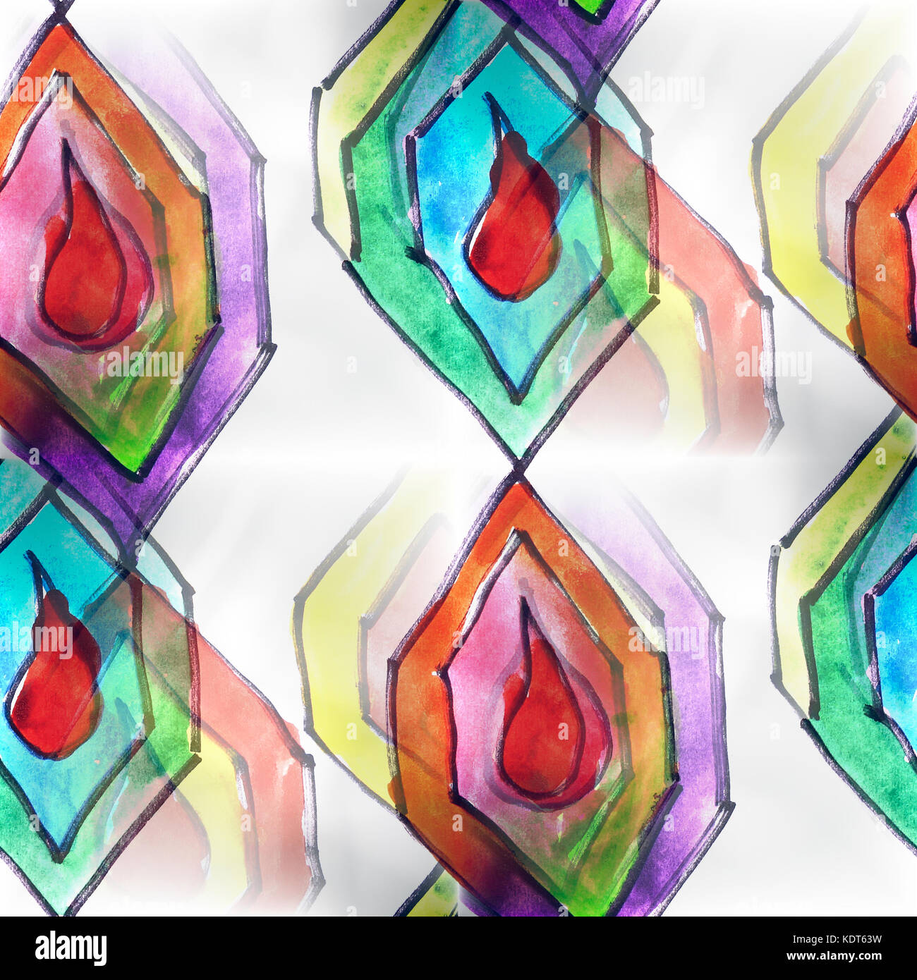 Mural colored diamonds background seamless pattern background t Stock ...