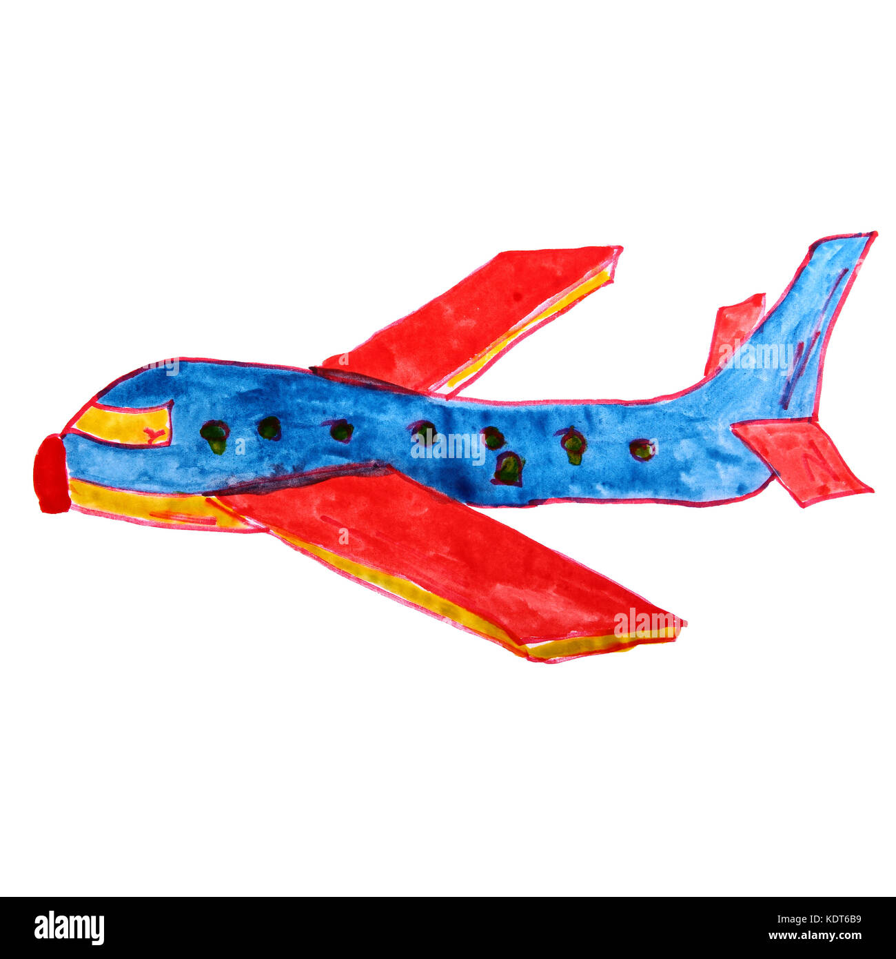 Cartoon airplane flying Cut Out Stock Images & Pictures - Alamy