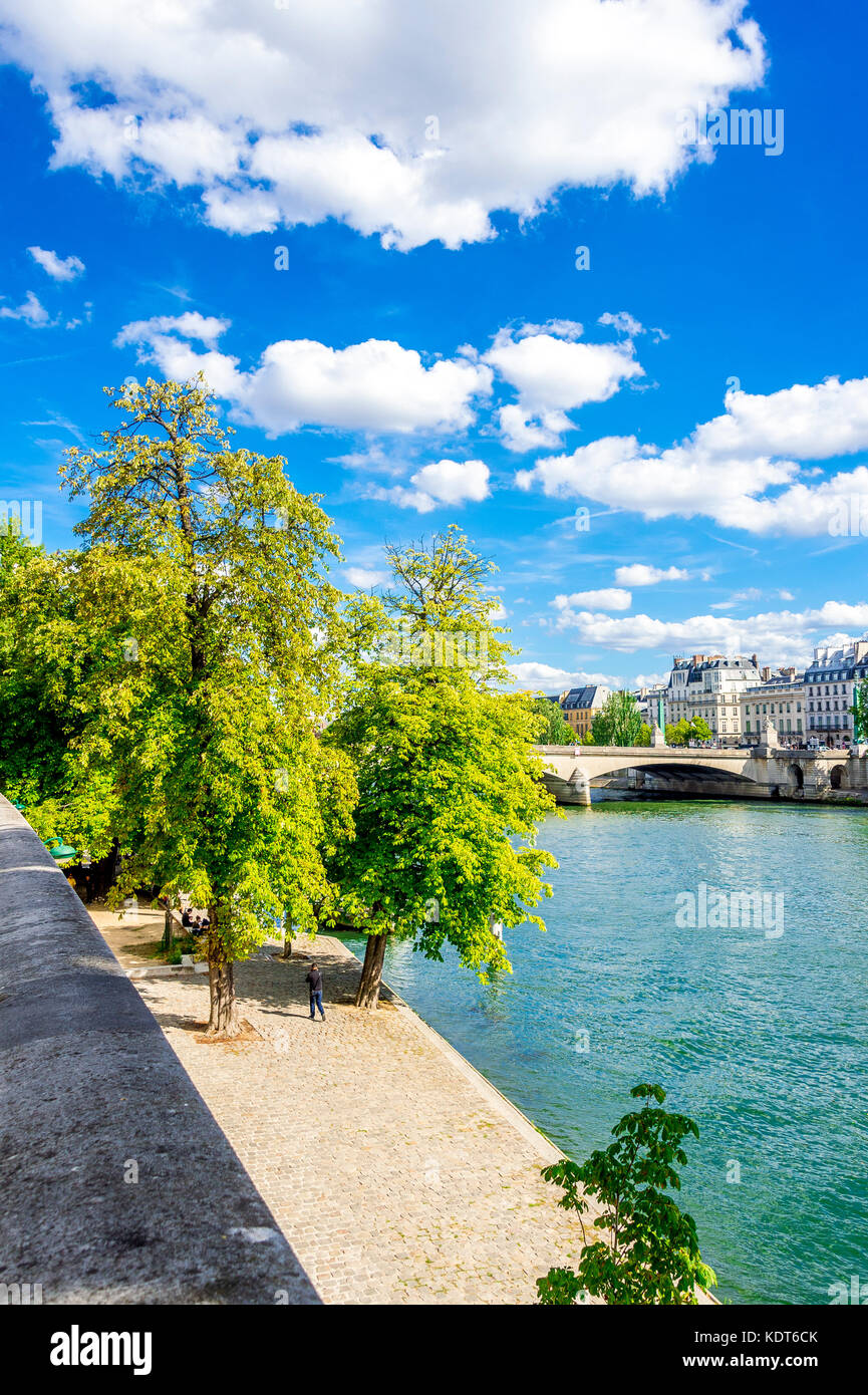 Seine River on a beautiful summer's day Stock Photo - Alamy