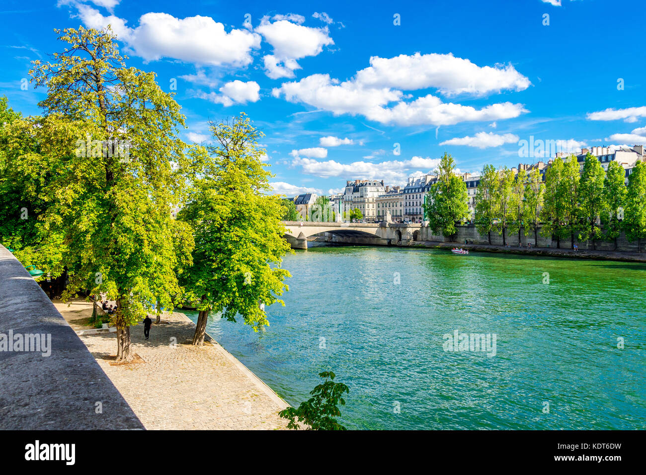 Seine River on a beautiful summer's day Stock Photo - Alamy