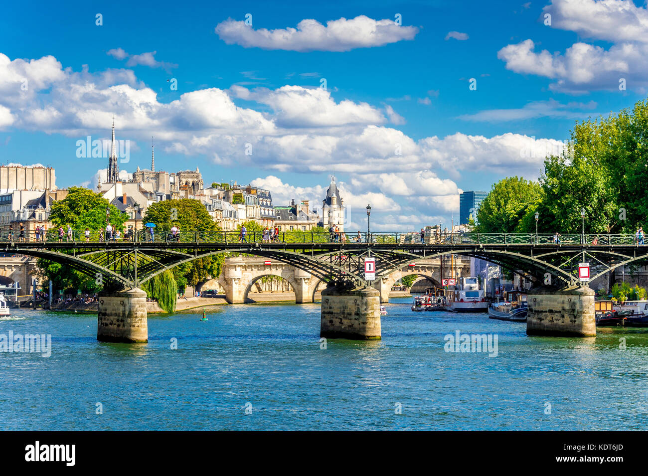 Seine River on a beautiful summer's day Stock Photo - Alamy