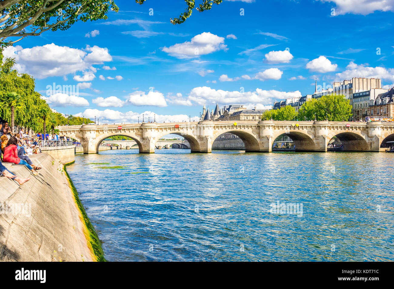 Seine River on a beautiful summer's day Stock Photo - Alamy