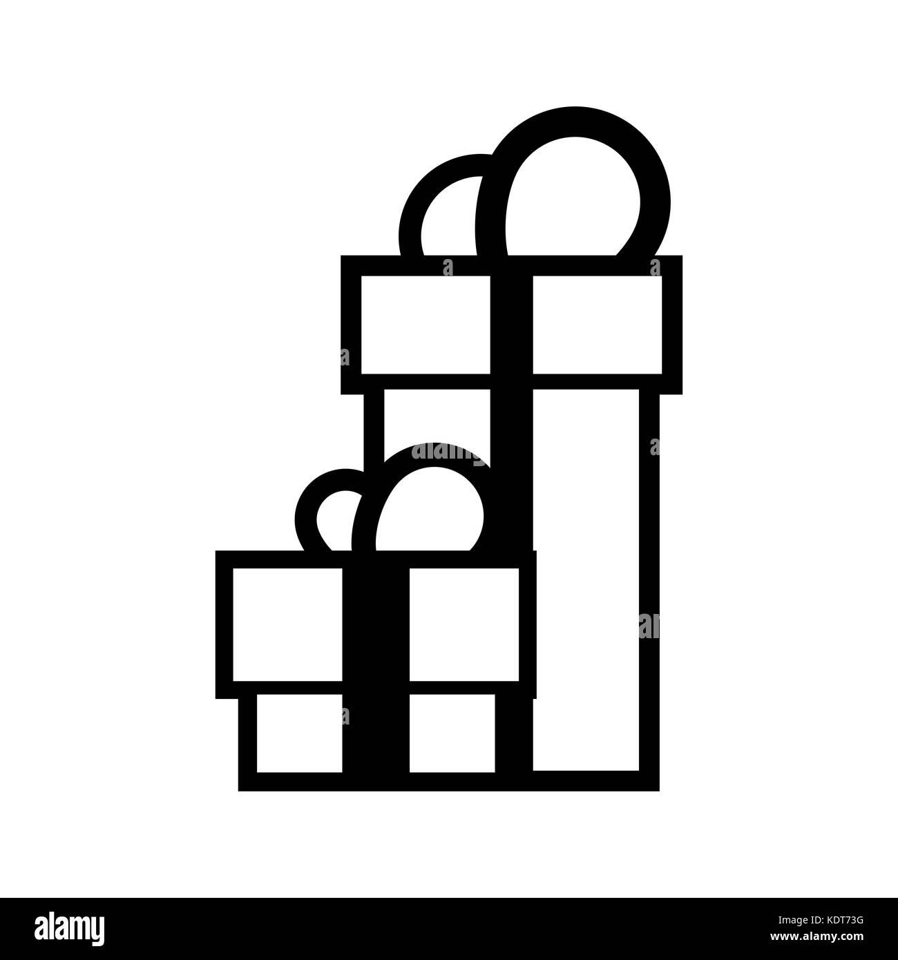 gift icon vector on white background Stock Photo - Alamy