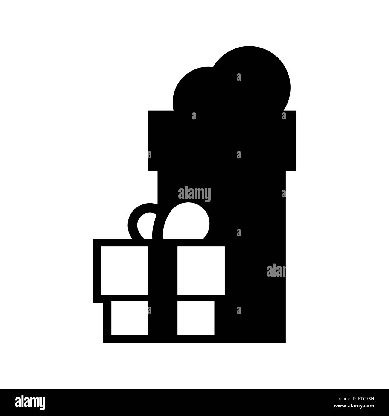 gift icon vector on white background Stock Photo - Alamy