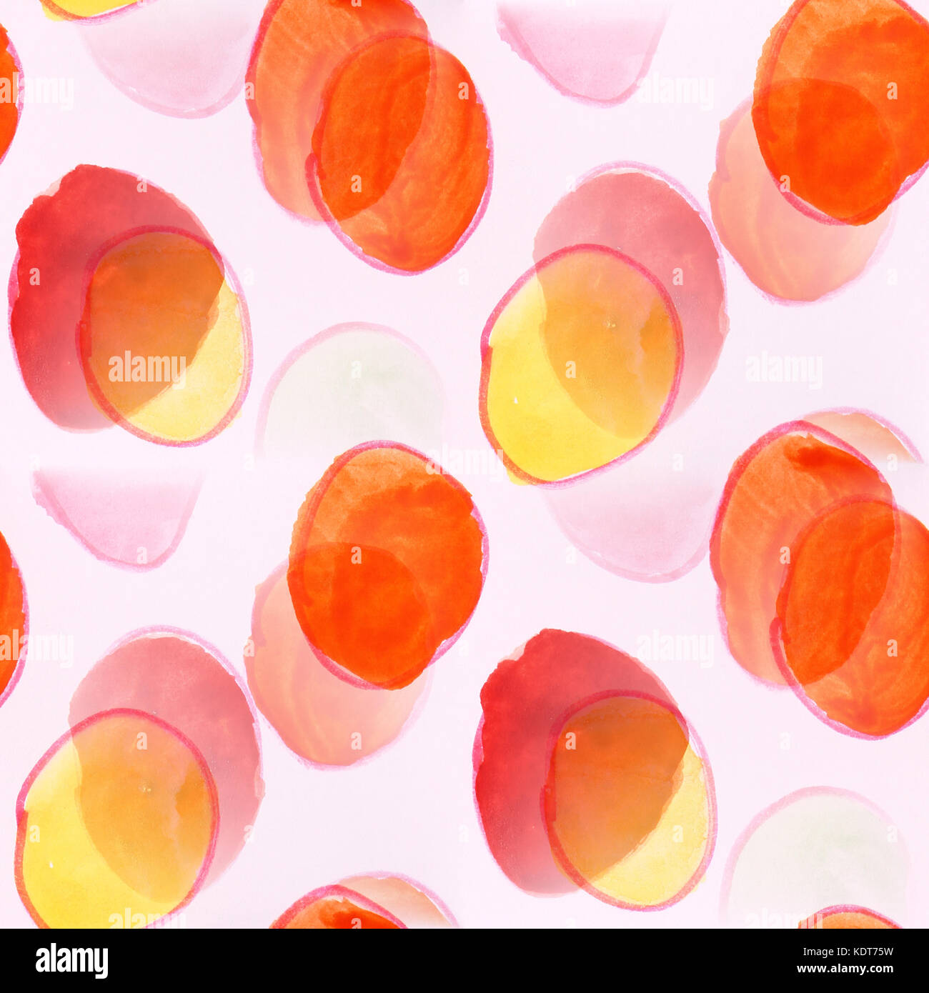 seamless Colour circles on a white background watercolor artist ...