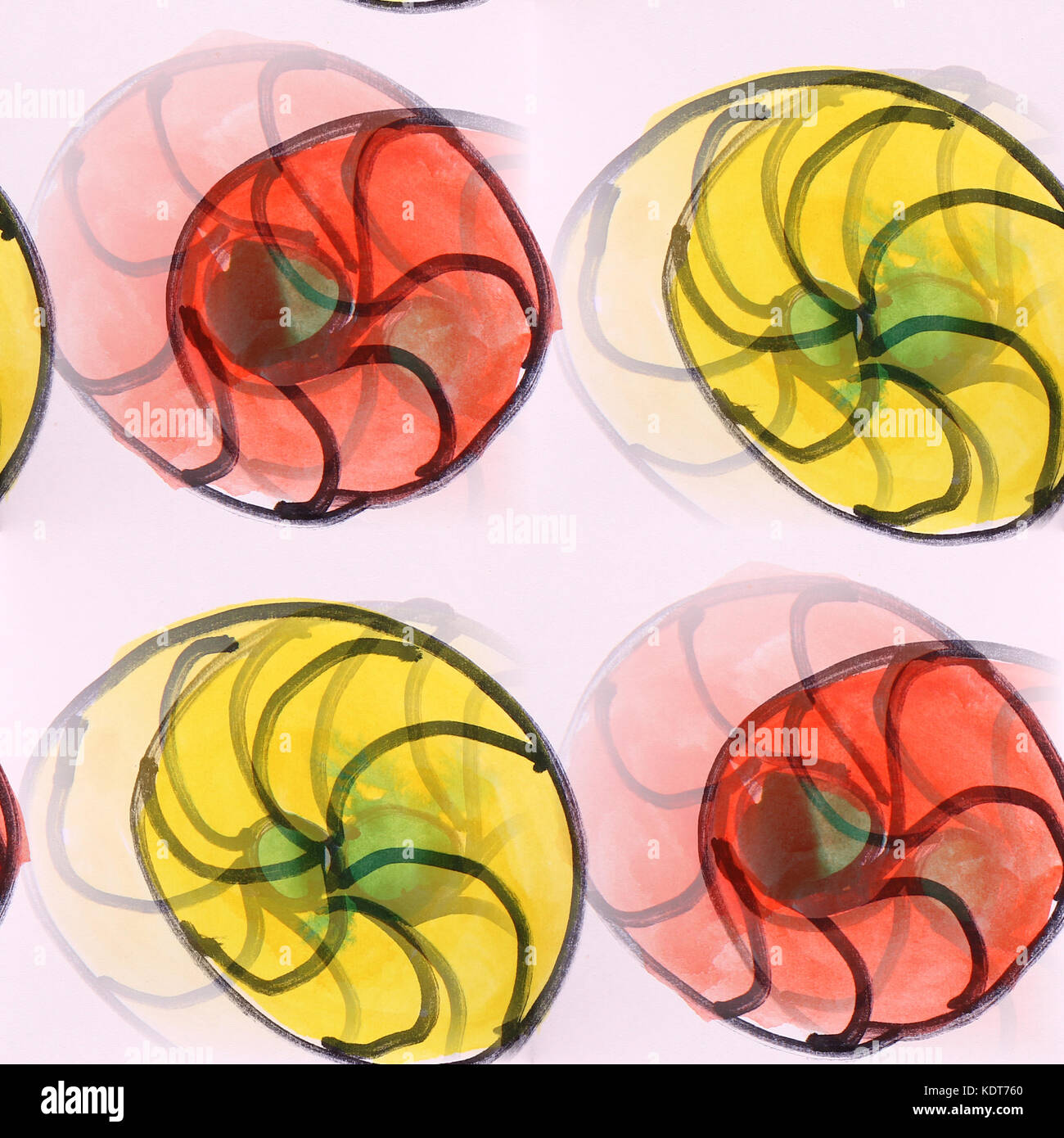 seamless Colour circles watercolor artist wallpaper modern text Stock ...