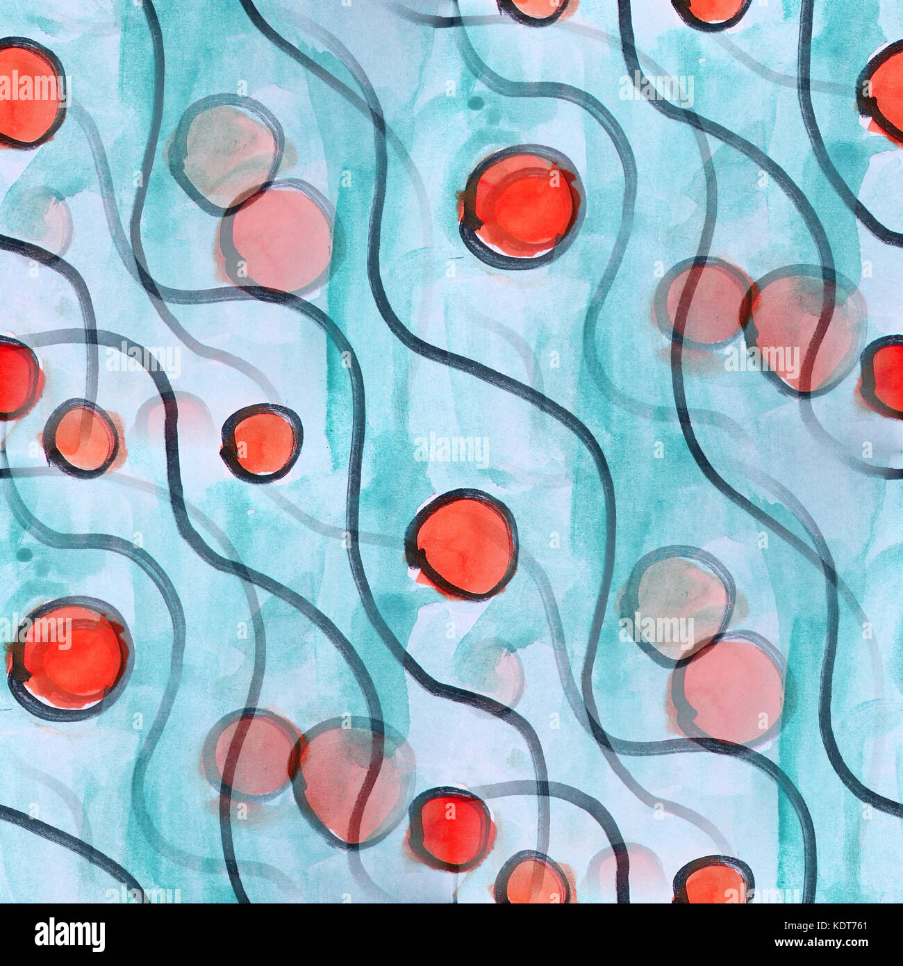 seamless Colour circles watercolor artist wallpaper modern textu Stock ...