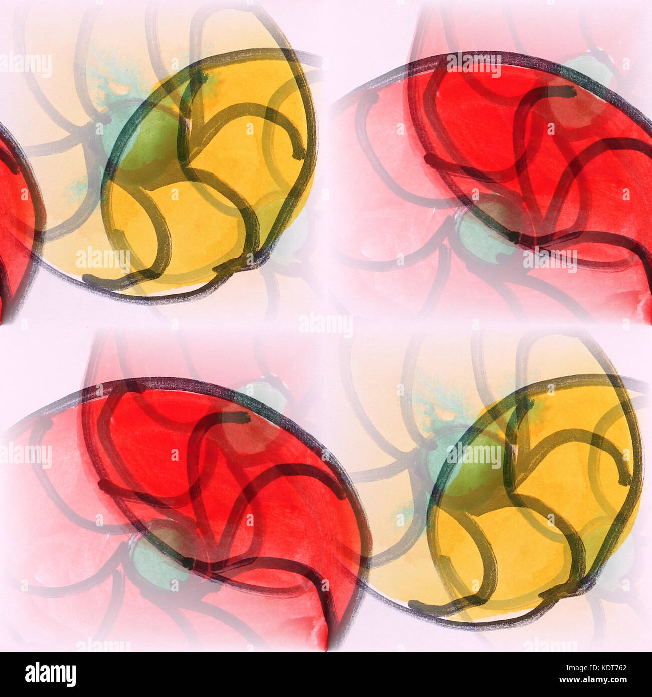 seamless Colour circles watercolor artist wallpaper modern textu Stock ...