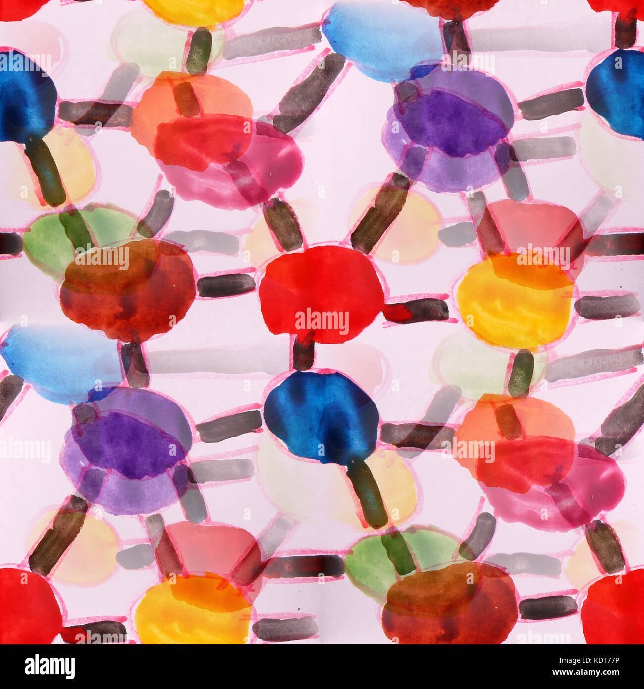 seamless Colour strips and circles watercolor artist wallpaper Stock ...