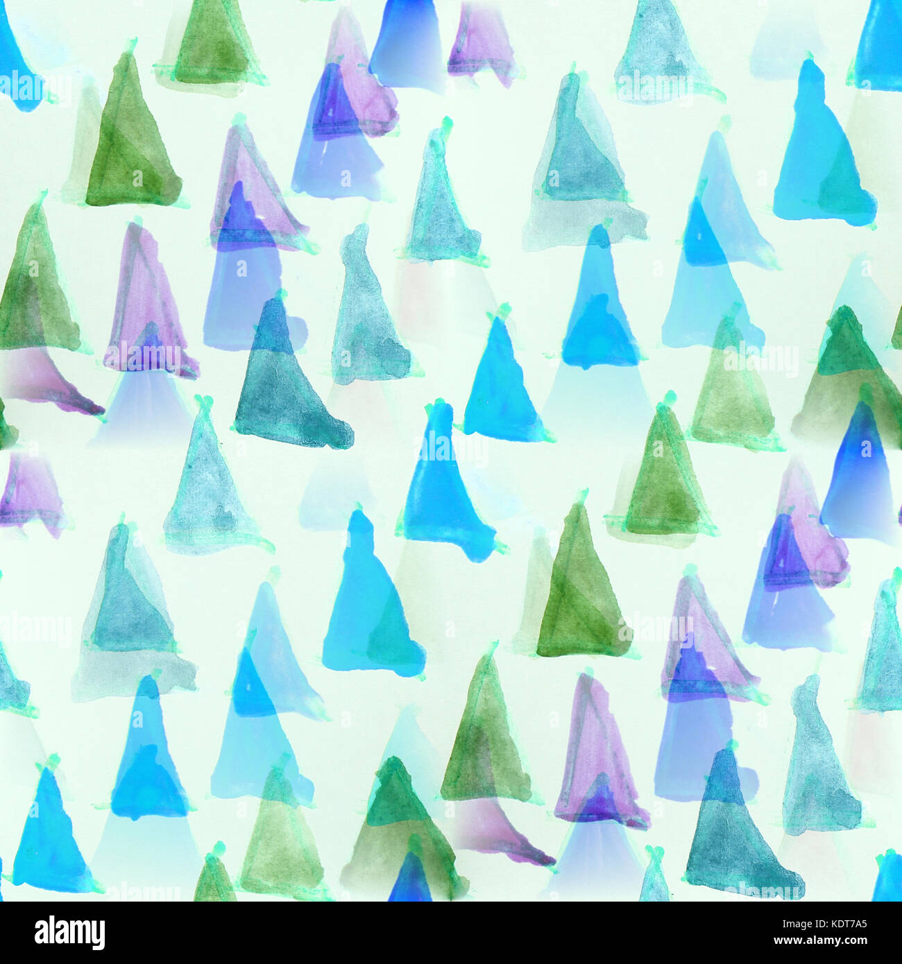 seamless Small colour triangles watercolor artist wallpaper mode Stock ...
