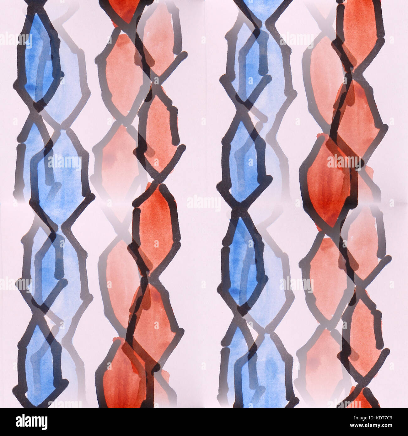 seamless Vertical strips watercolor artist wallpaper modern tex Stock ...