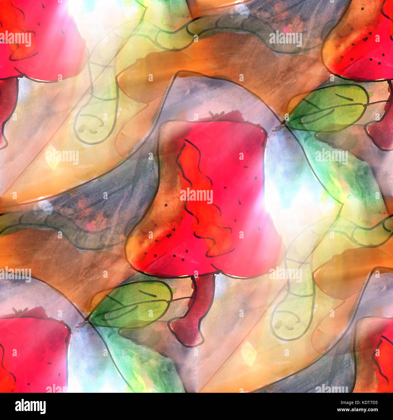 Watercolor worm hi-res stock photography and images - Alamy