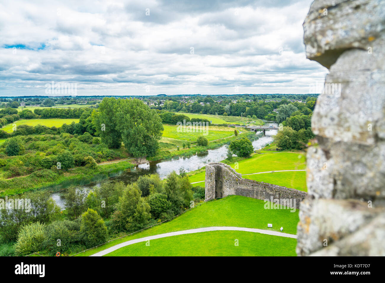 TRIM, IRELAND - AUGUST 10, 2017; View of Irish countryside from ...
