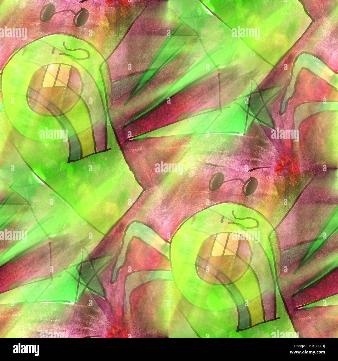 art light background green, man, red texture watercolor seamless Stock ...