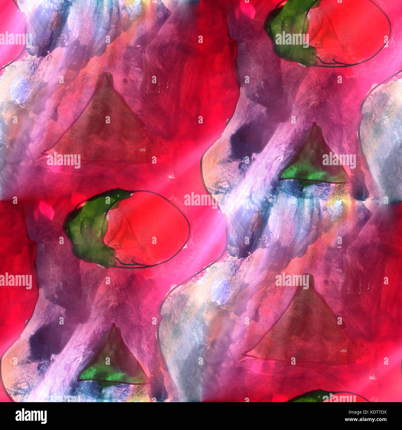 art light background red, green, blue texture watercolor seamles Stock ...