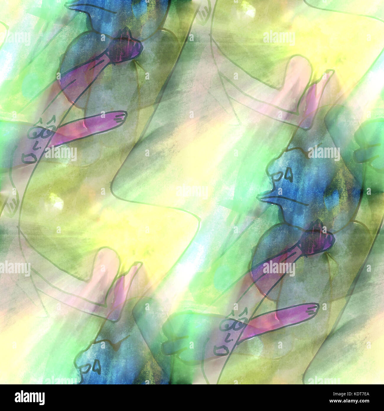 art light blue, cartoon, creaturet background texture watercolor Stock ...