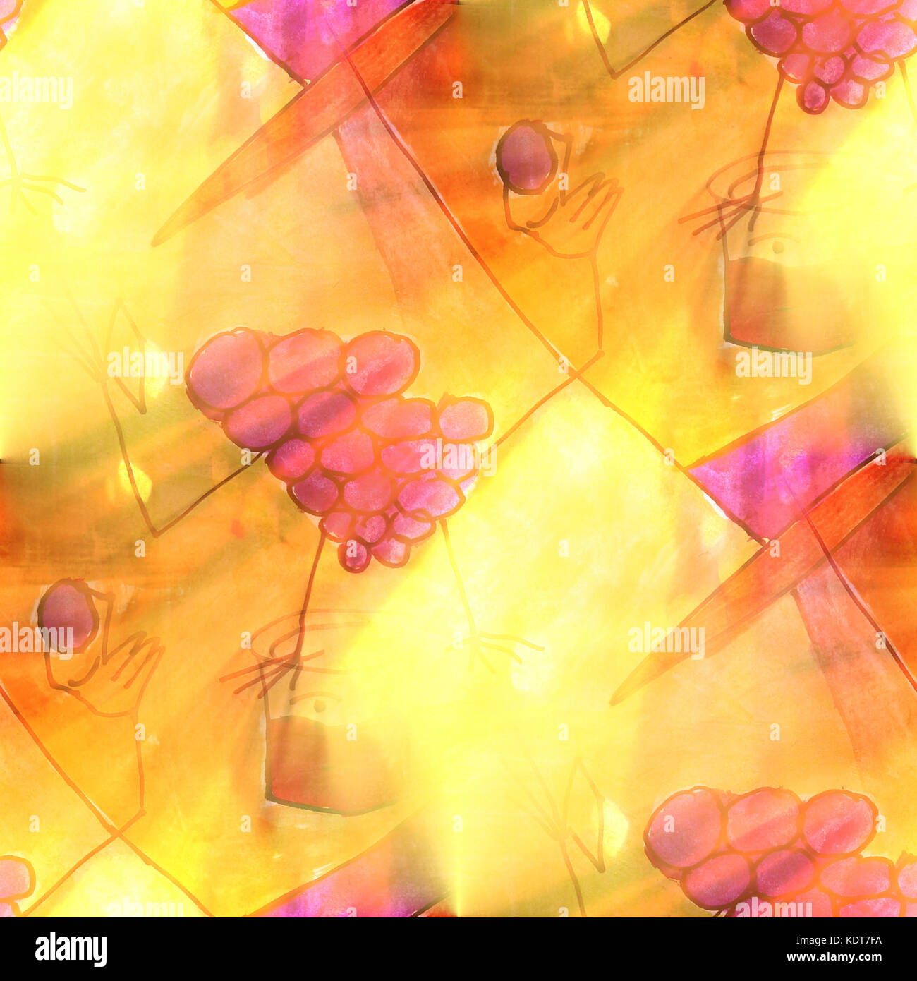 art light grapes, purple, yellow background texture watercolor s Stock ...