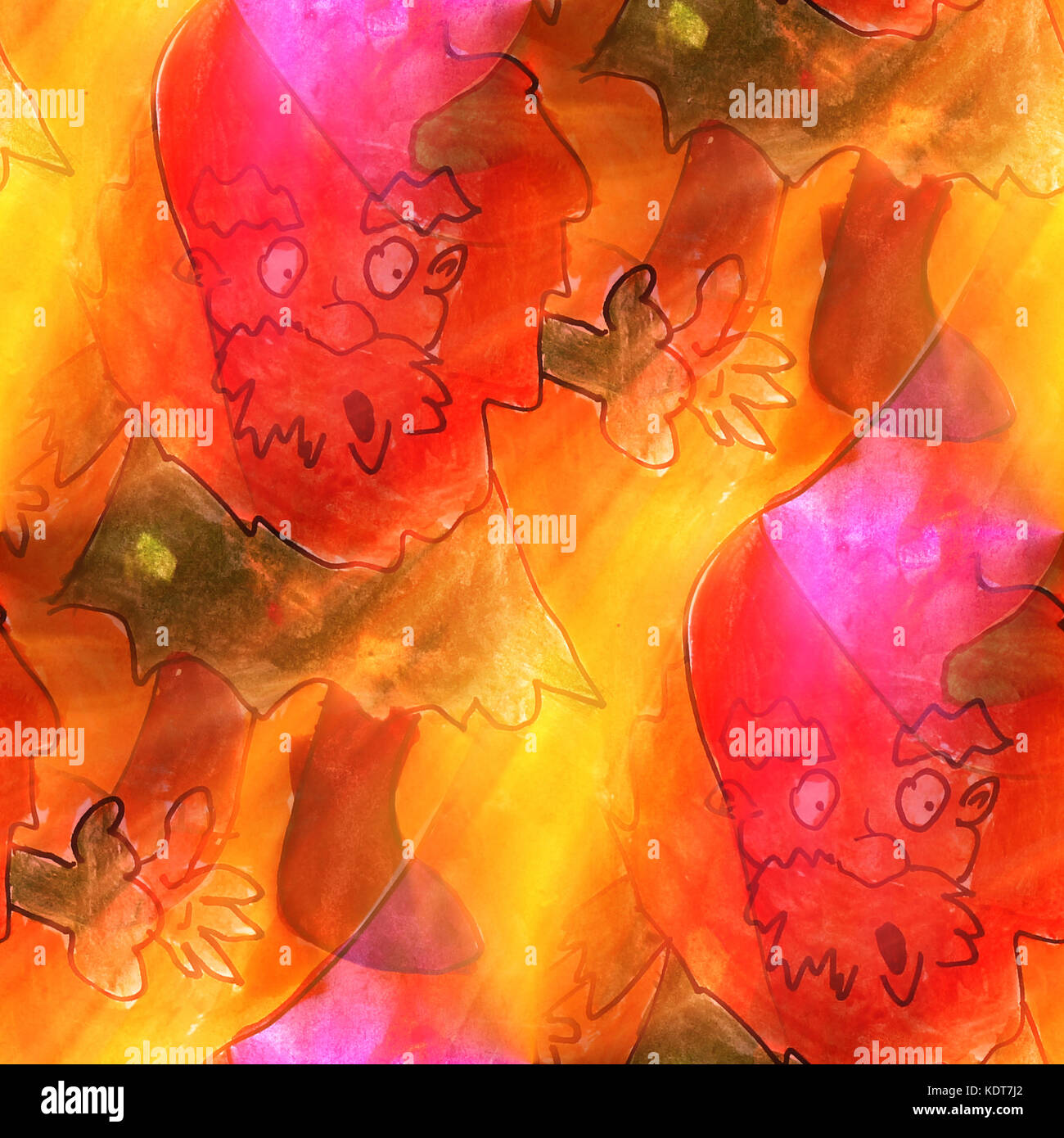 art light orange, red, dwarf, cartoon background texture waterco Stock ...